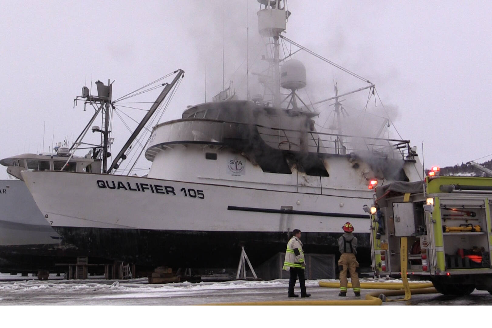 Research and support vessel catches fire in boatyard | Homer News