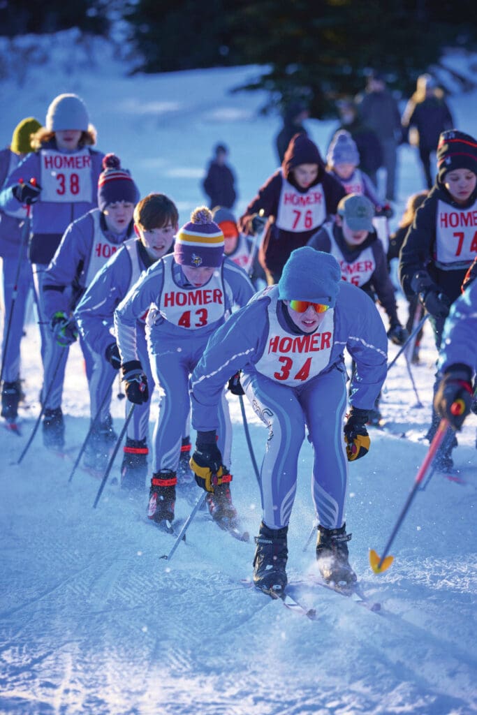 Huskies host Nordic Ski borough championship at Lookout Trails | Homer News