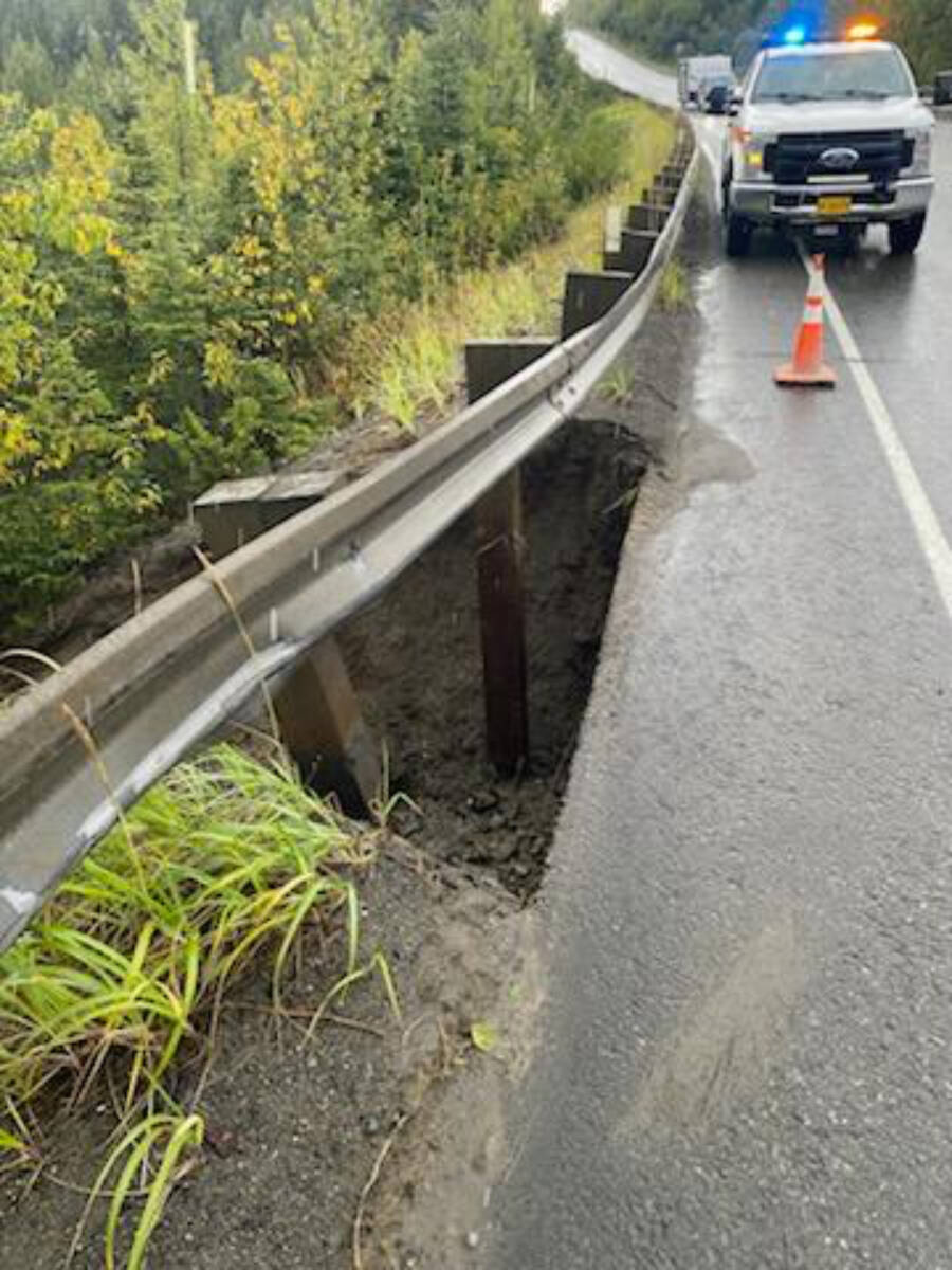 Update: Rainfall causes road damage on Sterling Highway, Whiskey Gulch ...